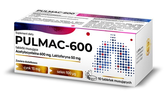 Pulmac-600, tabletki musujące, 10 szt. - Apteka Dla Rodziny