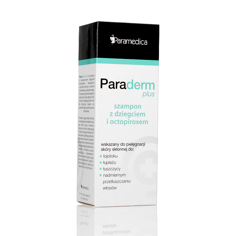 Paraderm plus, szampon z dziegciem i octopiroxem na łupież i łuszczycę ...