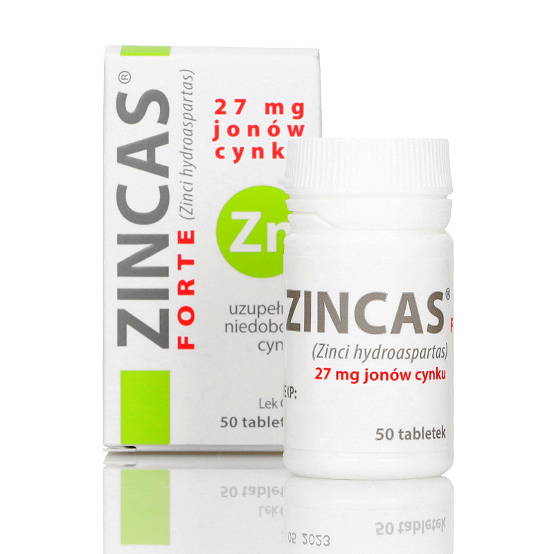 Zincas forte, tabletki na niedobór cynku, 50 szt. - Apteka Dla Rodziny