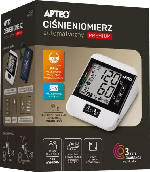 Ciśnieniomierz automatyczny Premium APTEO , do pomiaru ciśnienia ...