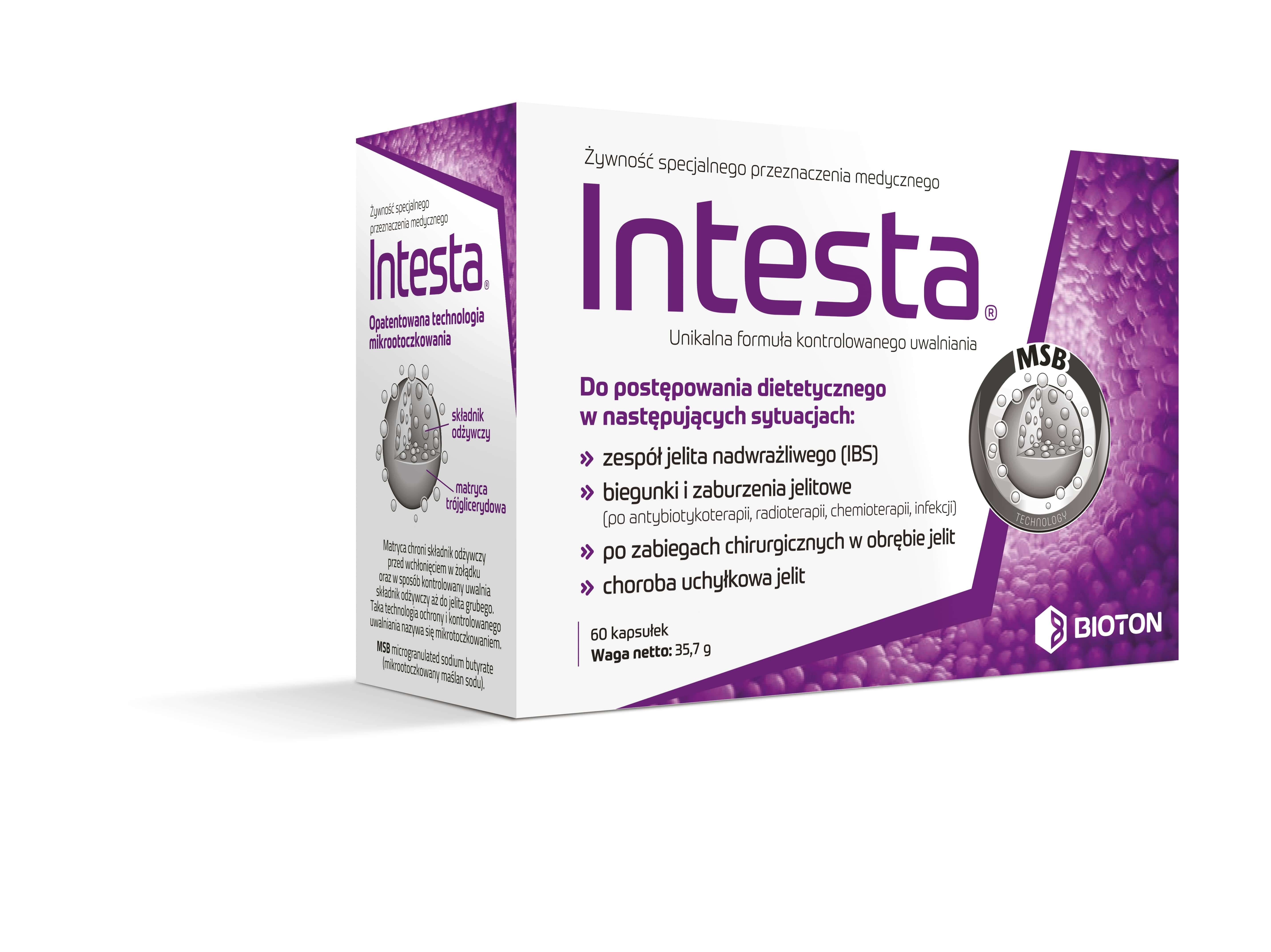 Intesta , kapsułki do stosowania przy IBS, zaburzeniach flory jelitowej ...