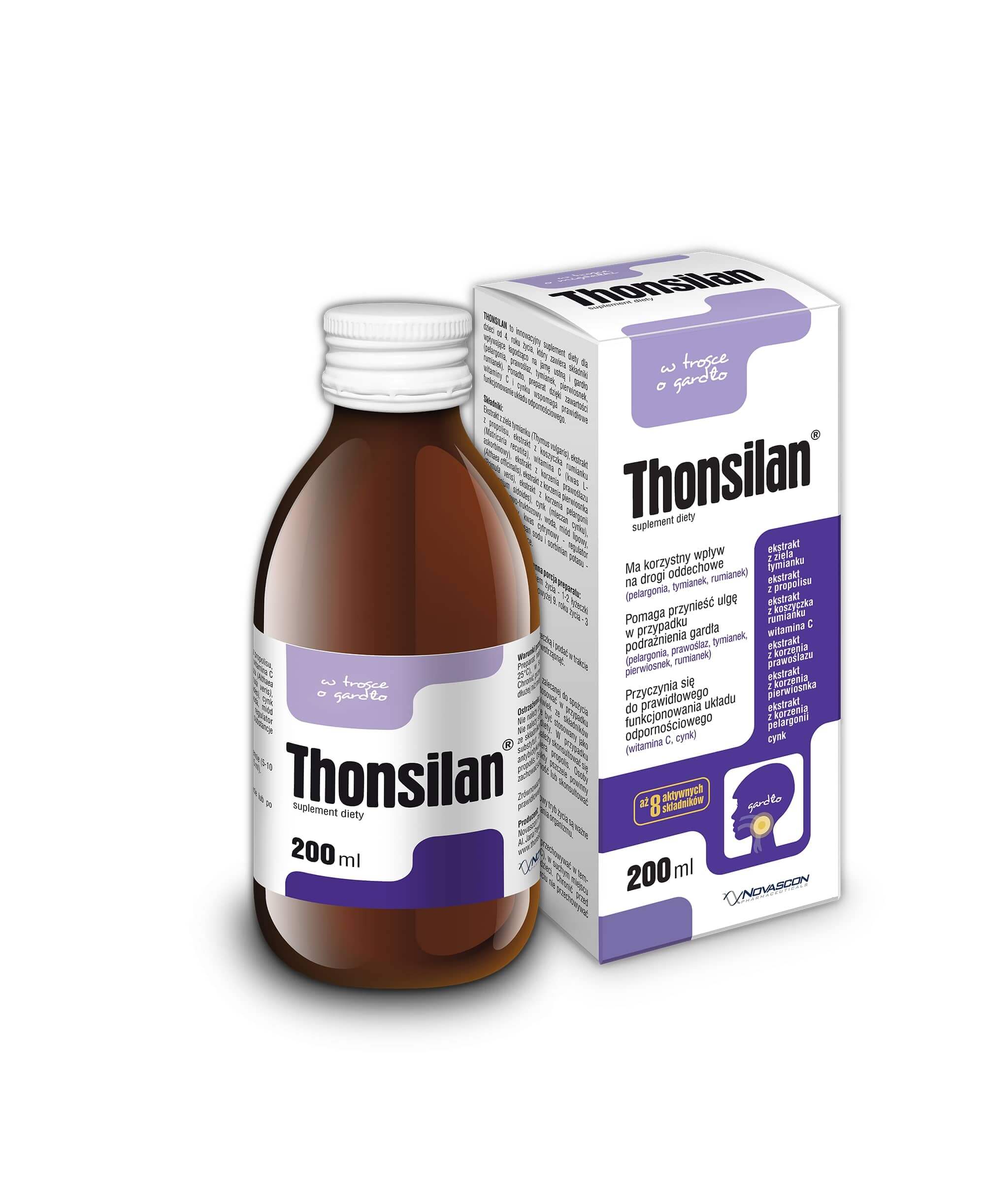 Thonsilan, syrop na prawidłowe funkcjonowanie dróg oddechowych dla ...