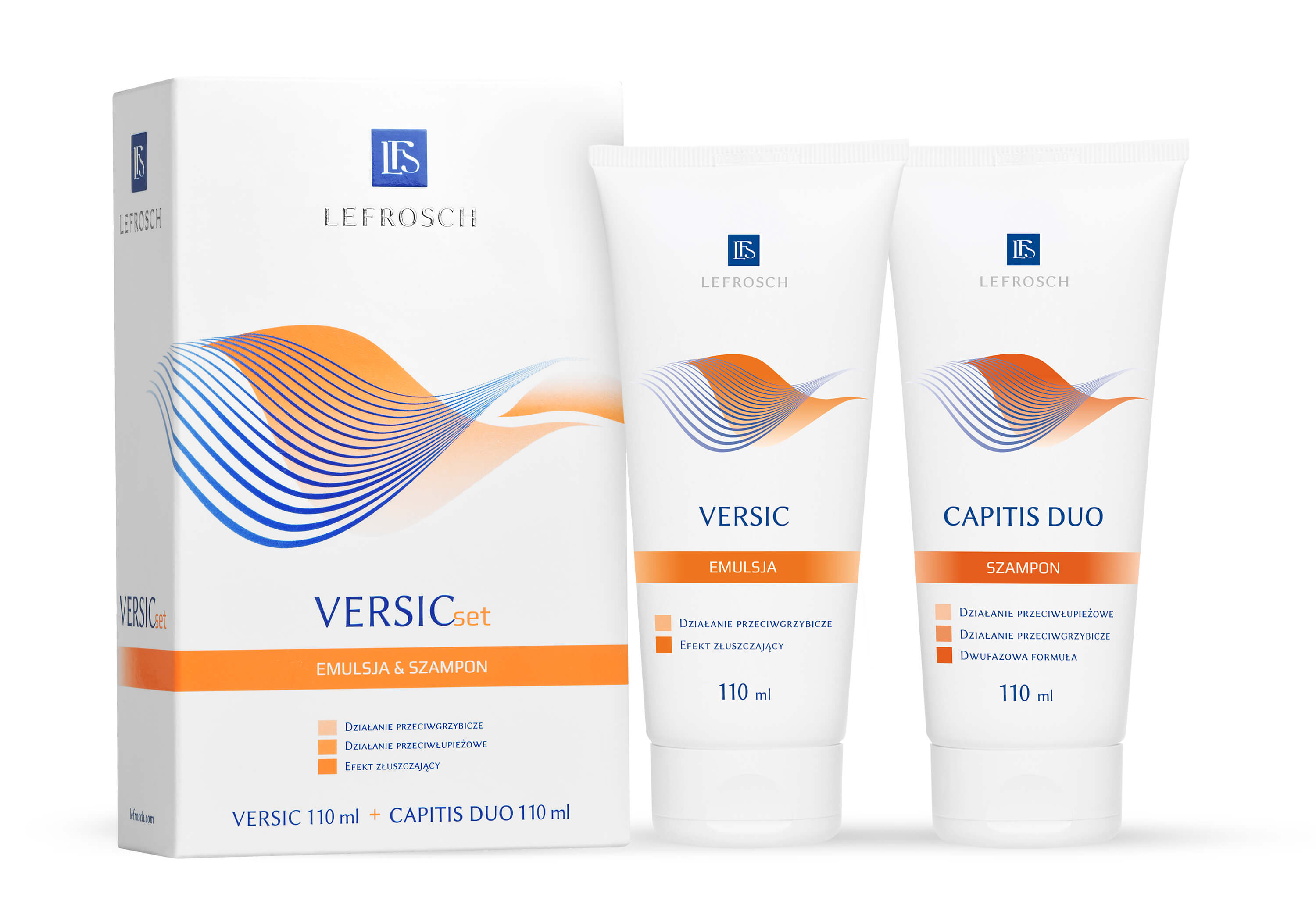 VERSIC SET , zestaw: Veric Emulsja 110 ml + Capitis Duo Szampon 110 ml ...