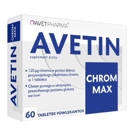 Avet Chrom Max, tabletki ze składnikami pomagającymi utrzymać ...