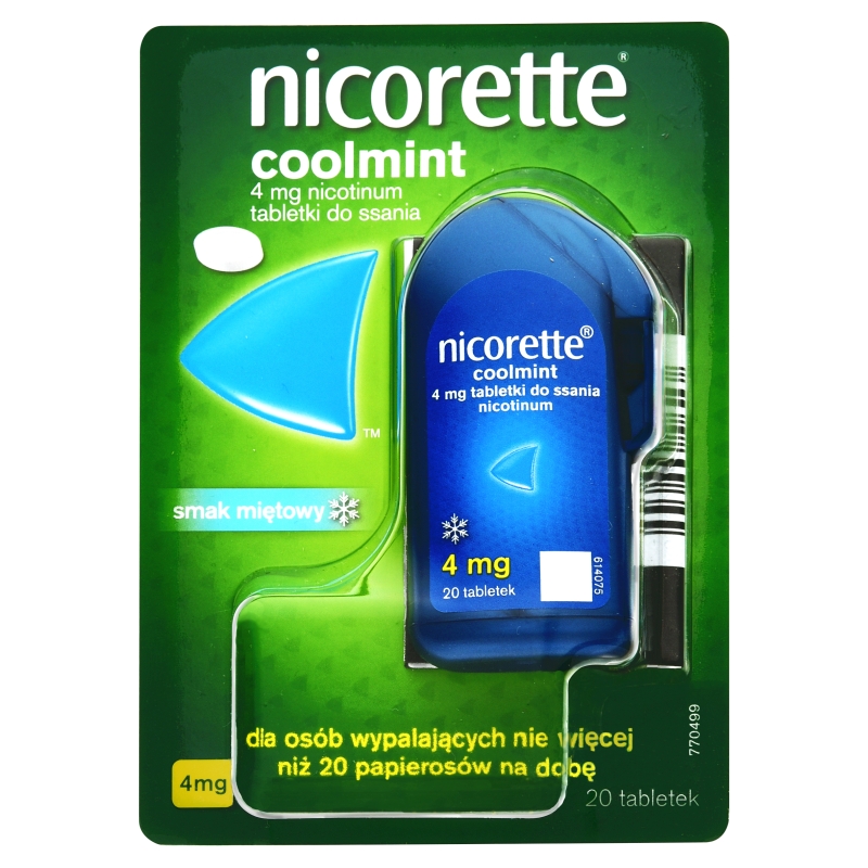 Nicorette, tabletki do ssania łagodzące głód nikotynowy i objawy ...