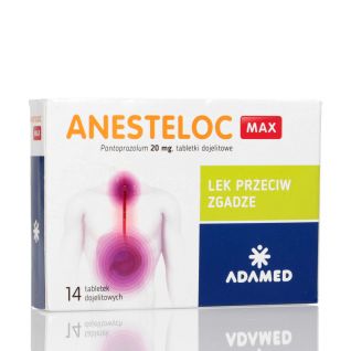 Anesteloc Max , tabletki dojelitowe na zgagę, 14 szt. - Apteka Dla Rodziny