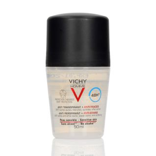 Vichy Homme 48h, antyperspirant w kulce przeciw śladom na ubraniach, 50 ...