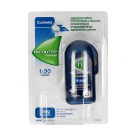 Nicorette, tabletki do ssania łagodzące głód nikotynowy i objawy ...